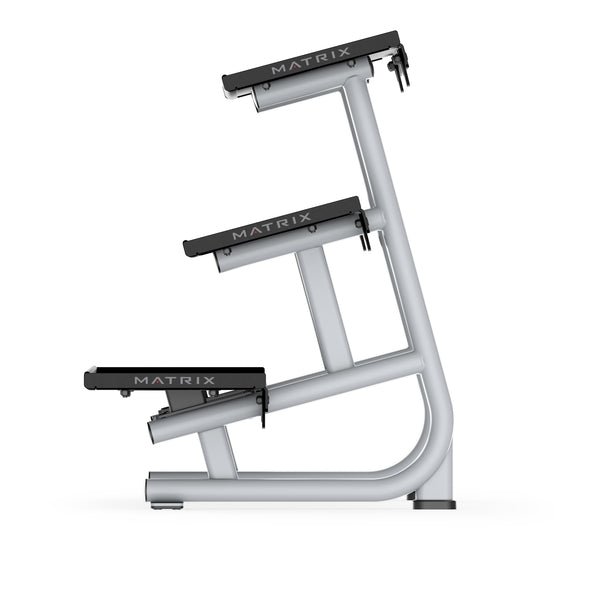 Matrix Magnum 3-Tier Flat-Tray Dumbbell Rack Short | Fitness Experience
